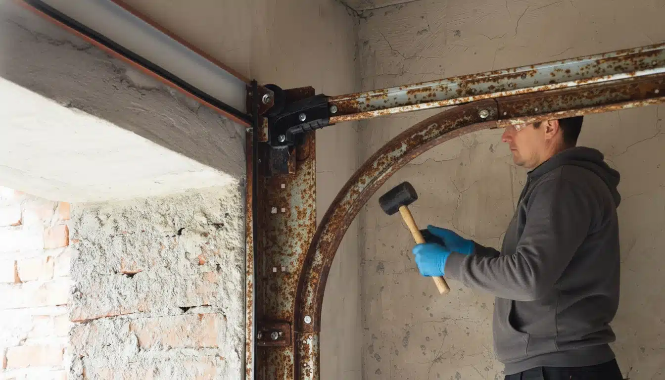 Bent Garage Door Track: Should You Hammer or Replace?